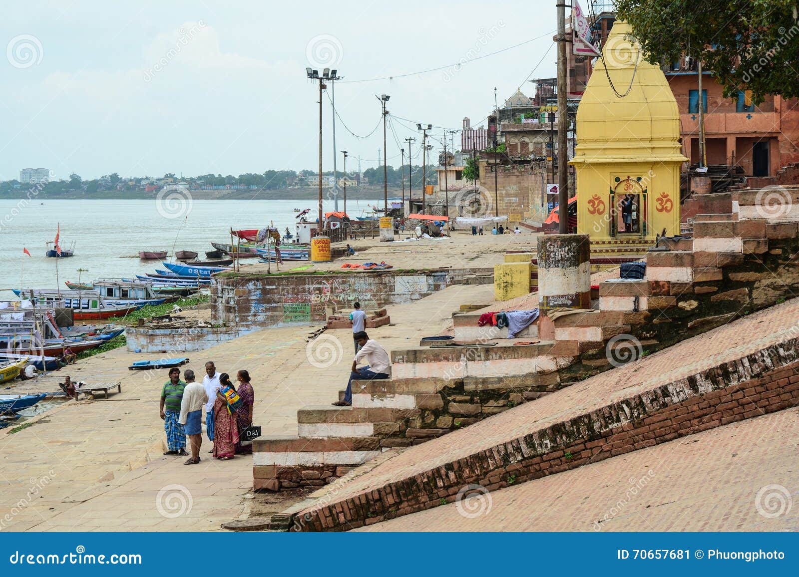 People on the Bank of Ganges River in Varanasi, India Editorial Photo ...