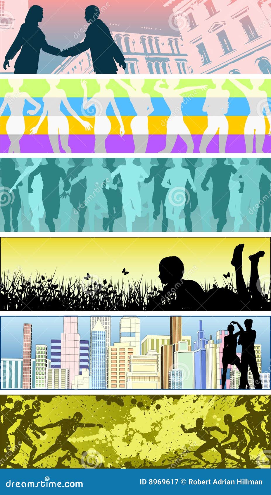 People Banners Cartoon Vector | CartoonDealer.com #8969617