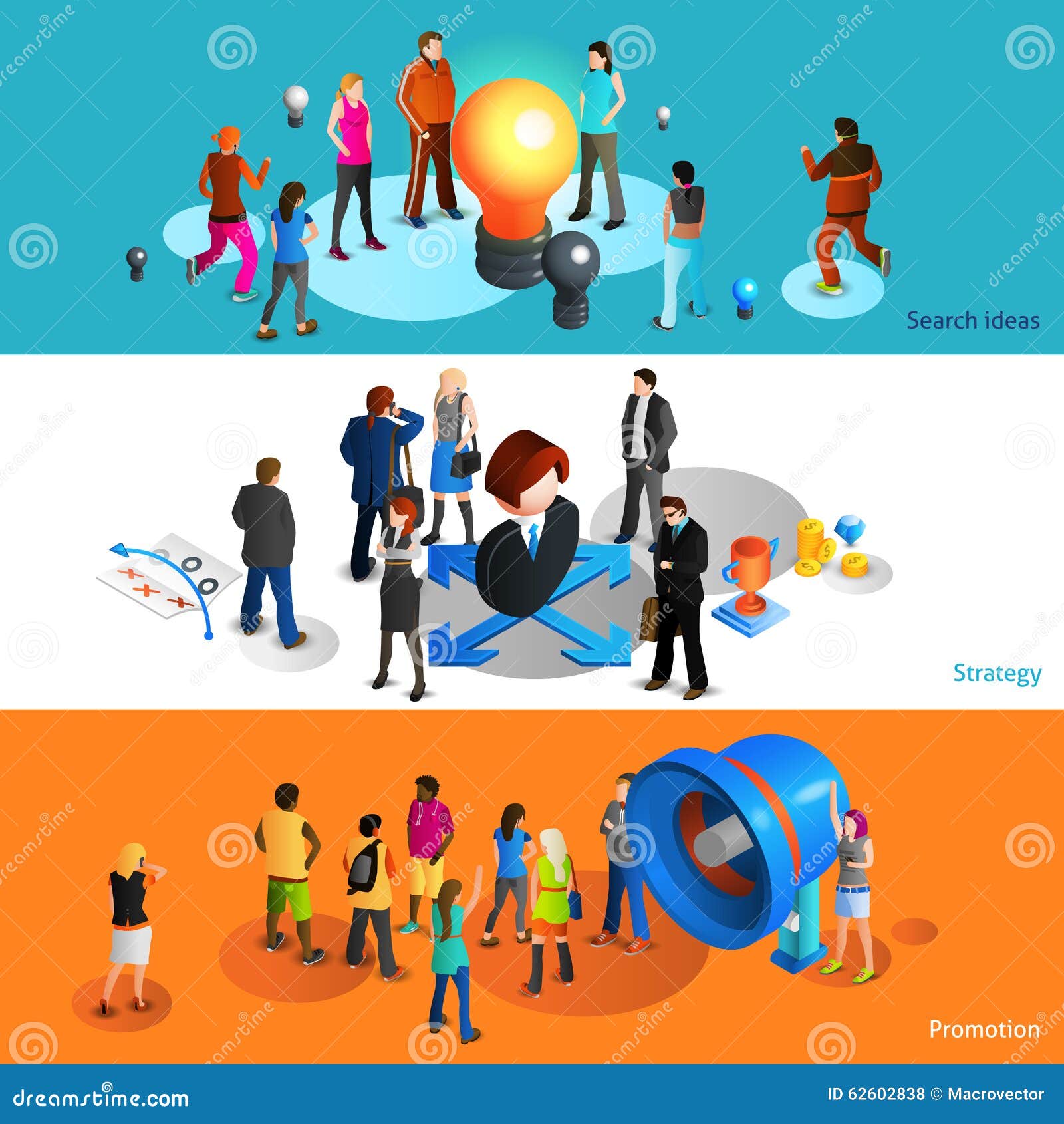 People Banners Set stock vector. Illustration of running - 62602838