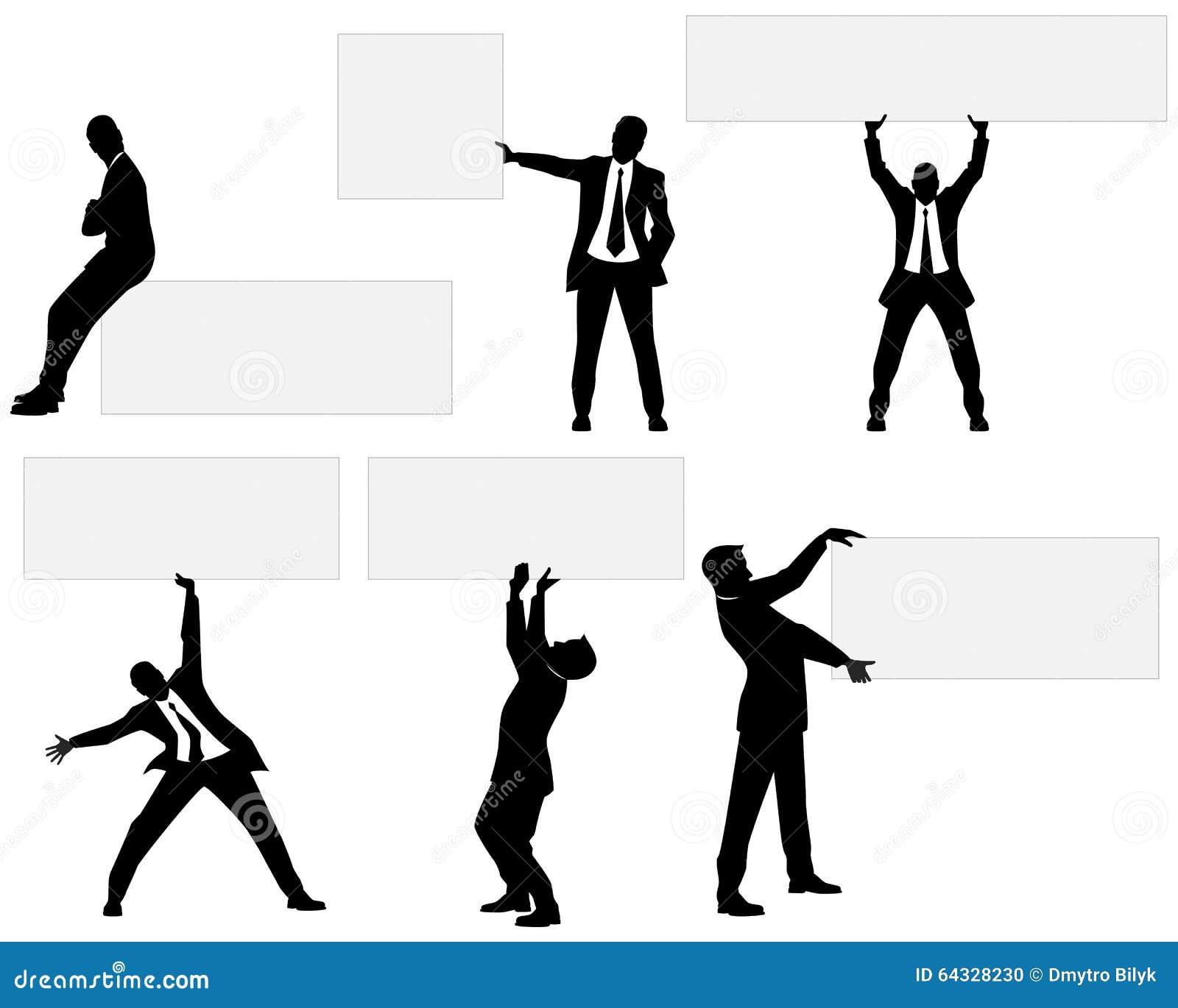 People with banners stock vector. Illustration of female - 64328230