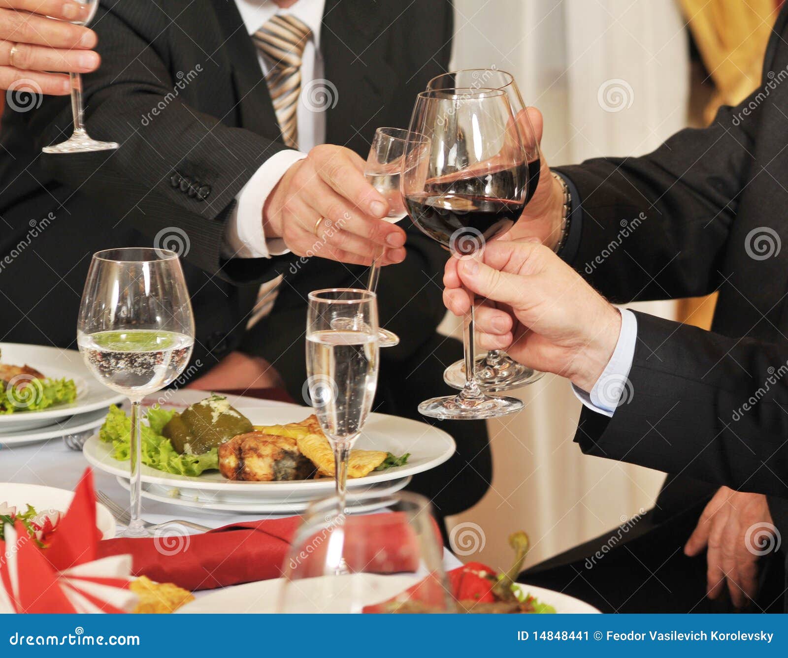 People on a Banquet Drink Alcohol. Stock Image - Image of toast, water ...