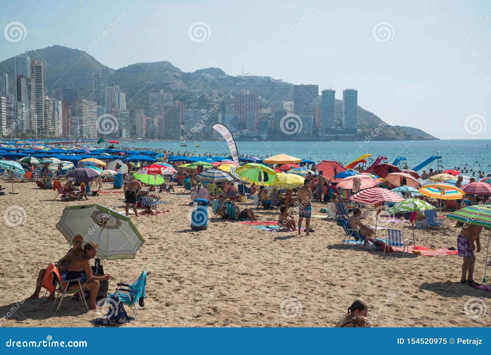 People on the Beach in Benidorm, Spain Editorial Image - Image of ...