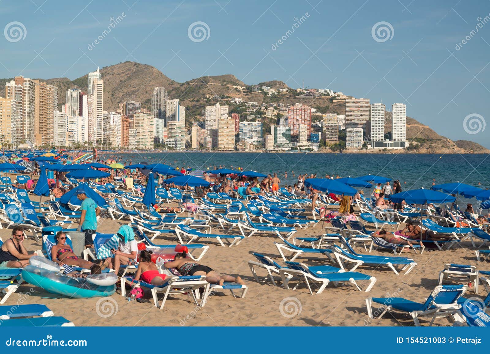 People on the Beach in Benidorm, Spain Editorial Stock Photo - Image of ...