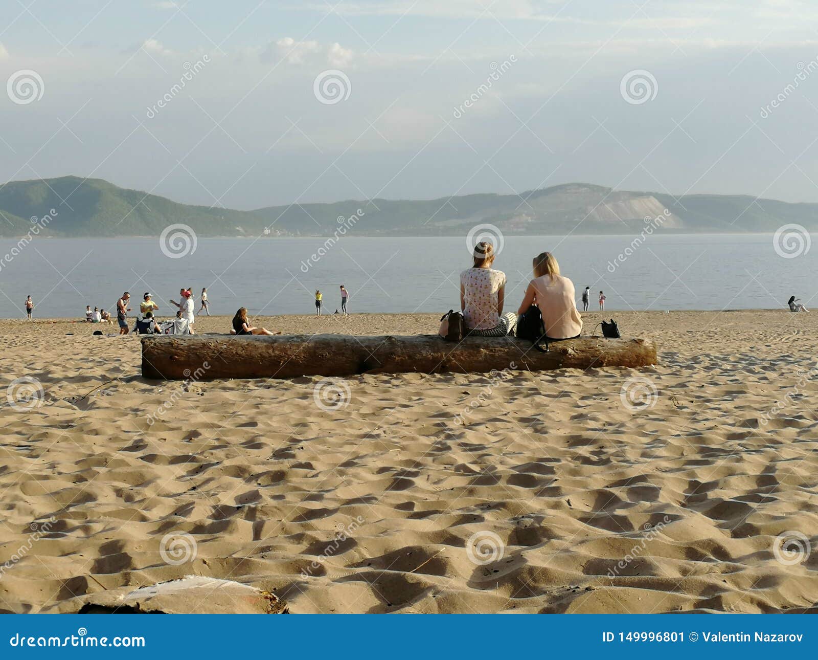 People on the Beach, Freands, Communication, Couples Stock Image ...
