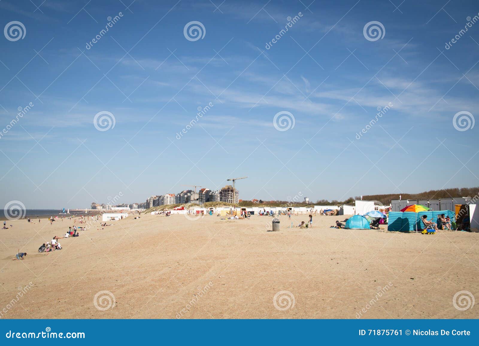 People on the Beach in Knokke, Belgium Editorial Photo - Image of dune ...