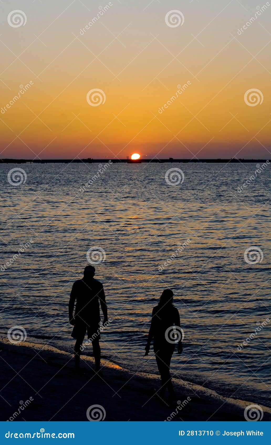 People on Beach at Sunset stock photo. Image of beauty - 2813710