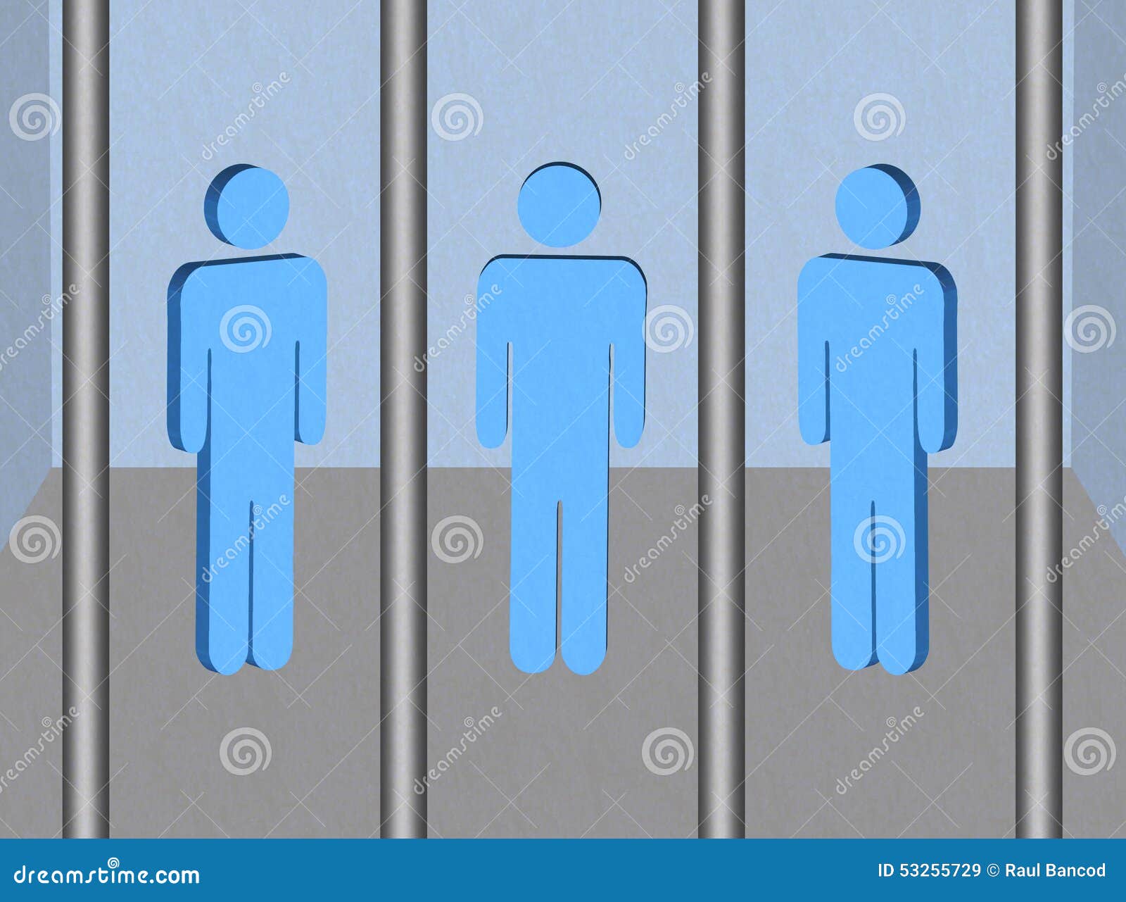 Prisoners Who Are Behind Bars In Prison Cells Police Stations In Flat ...