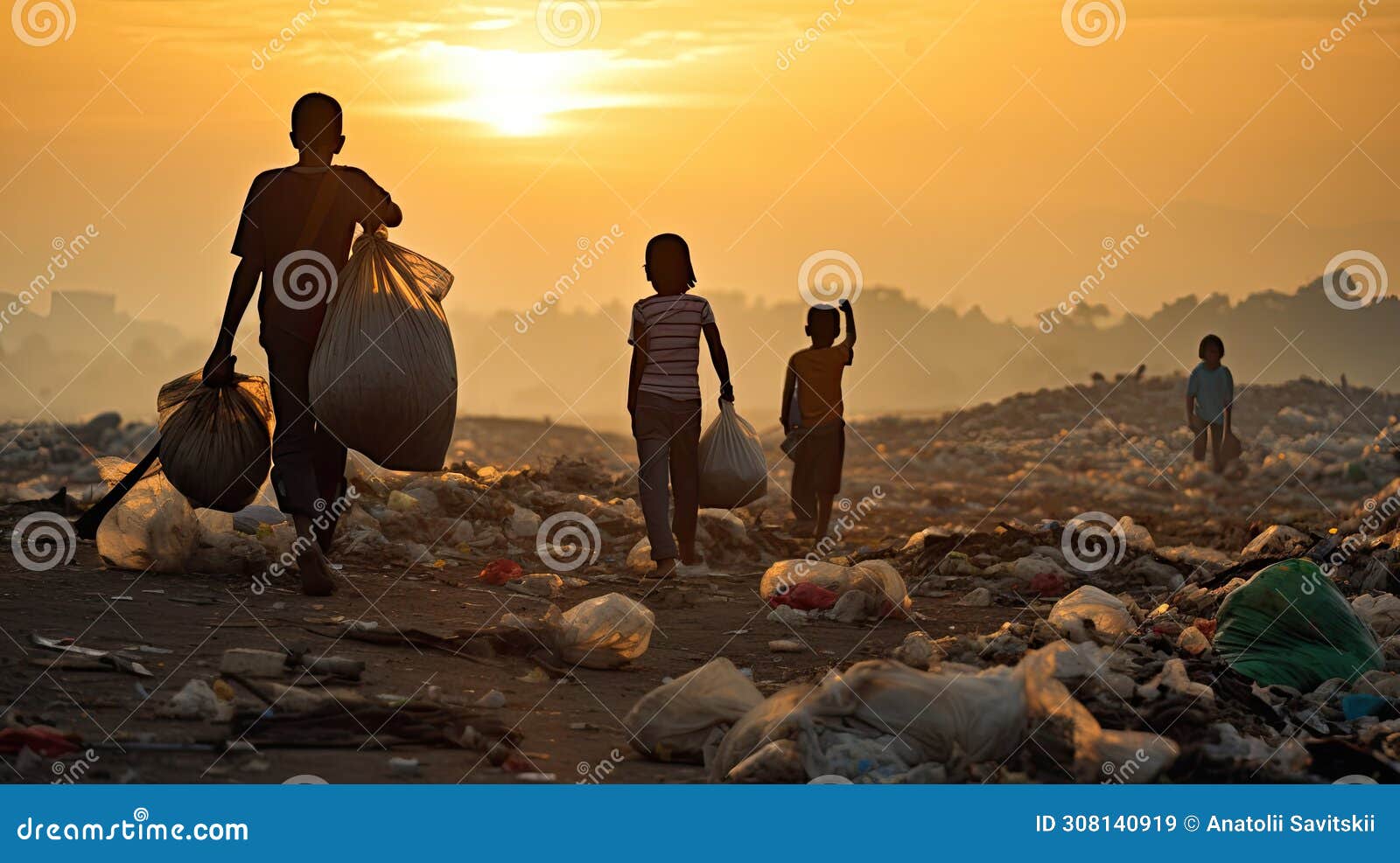 People on a Big Garbage Dump. Pollution of the Environment and Our ...