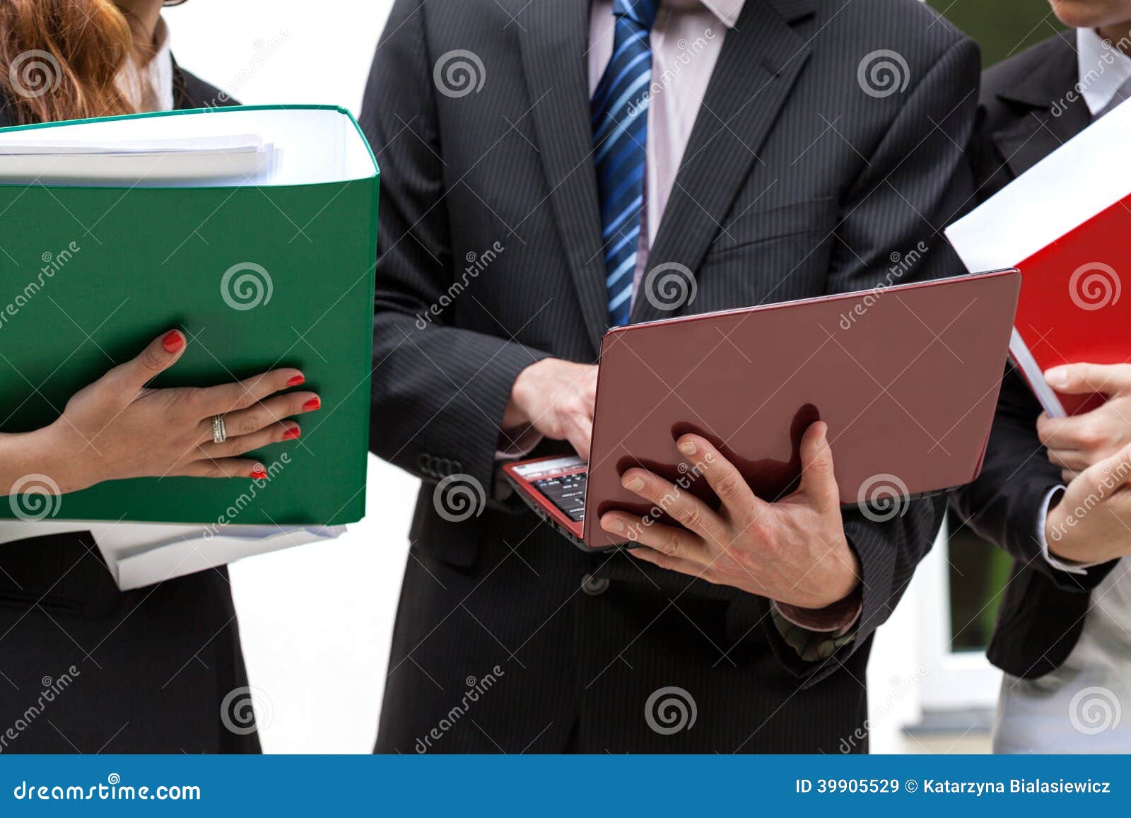 People with Binders and Netbooks Stock Image - Image of dilemma ...