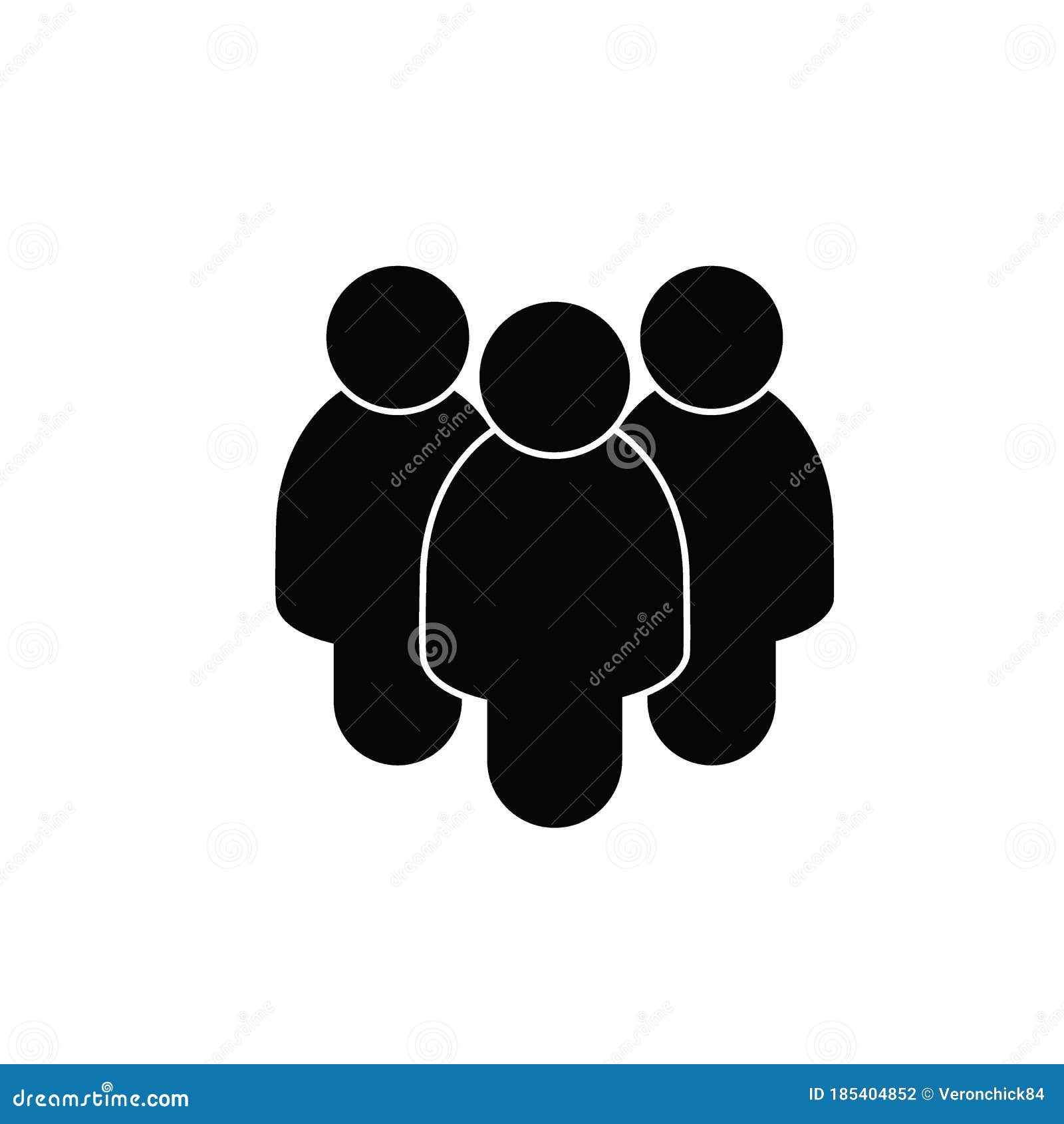People - black vector icon stock vector. Illustration of human - 185404852