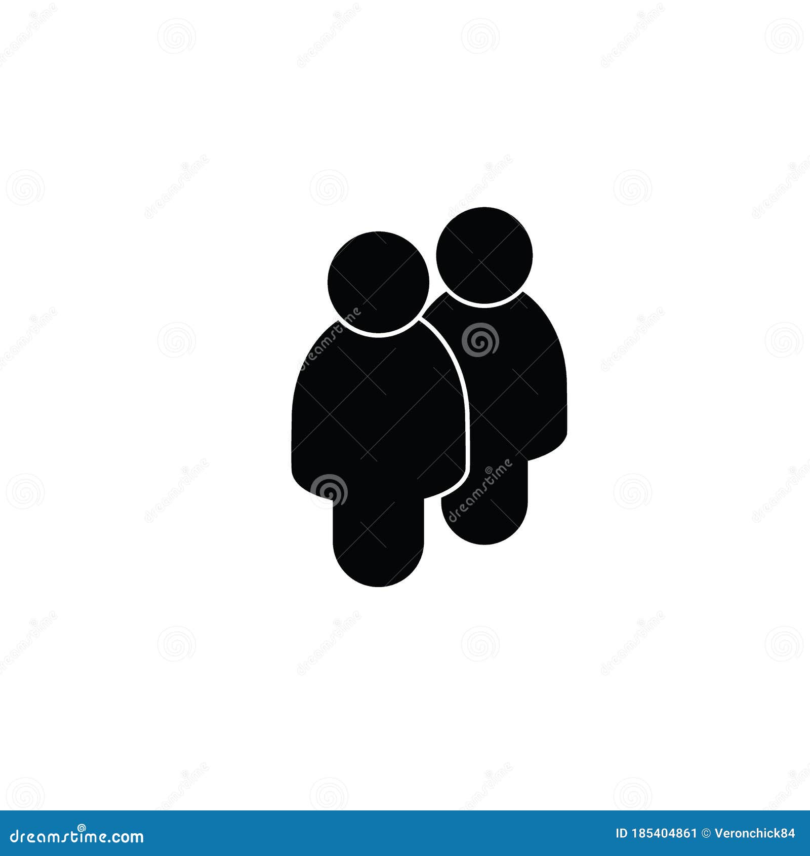 People - black vector icon stock vector. Illustration of symbol - 185404861
