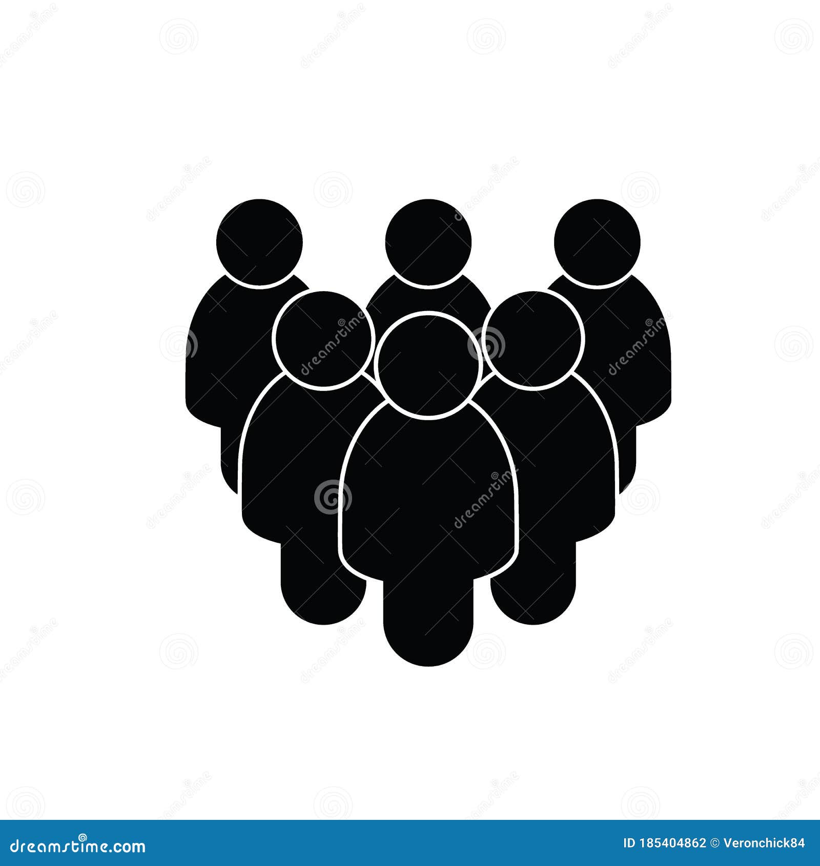 People - black vector icon stock vector. Illustration of people - 185404862