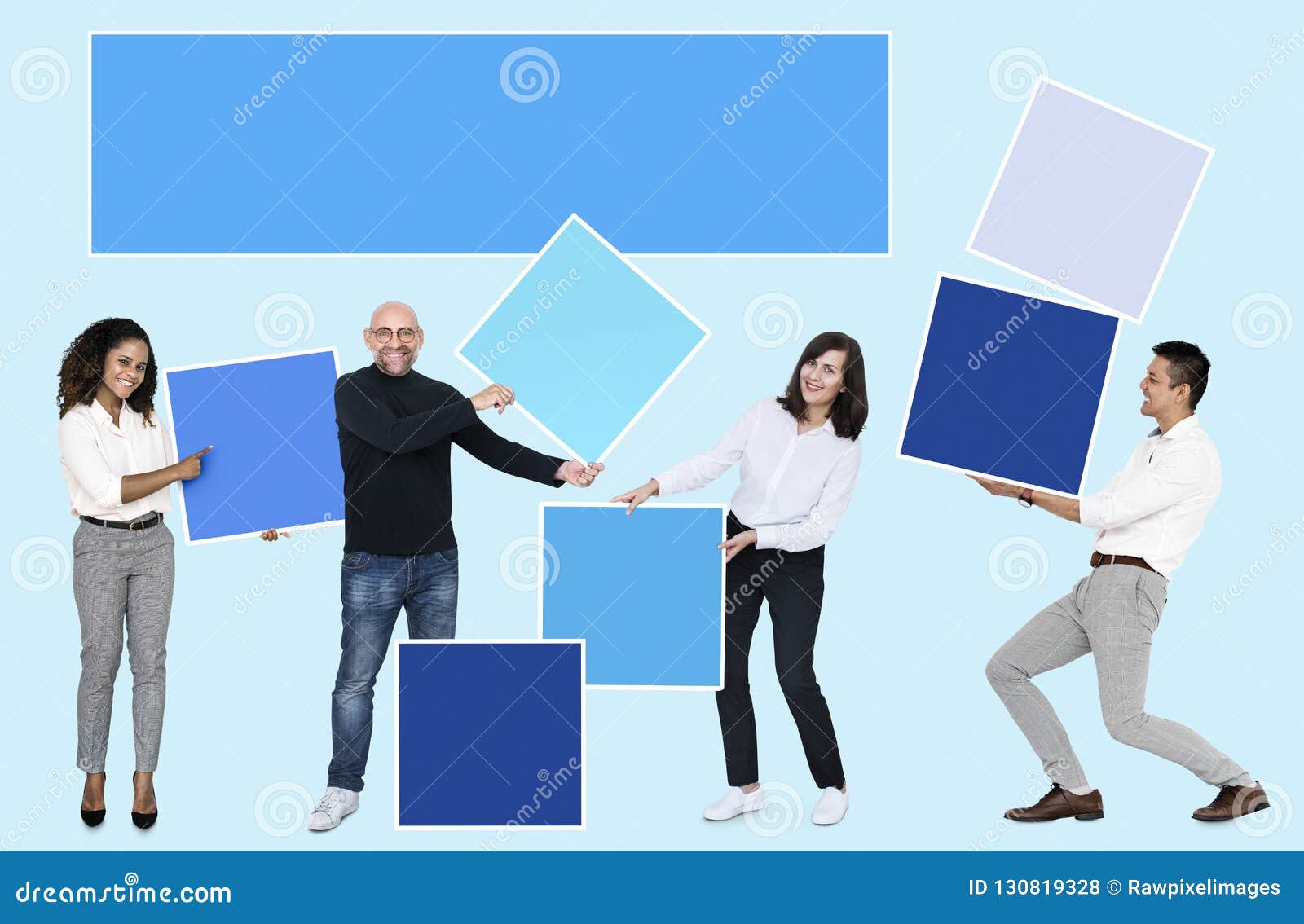 Blank Colorful Road Signs Isolated On Nature Background. Three ...