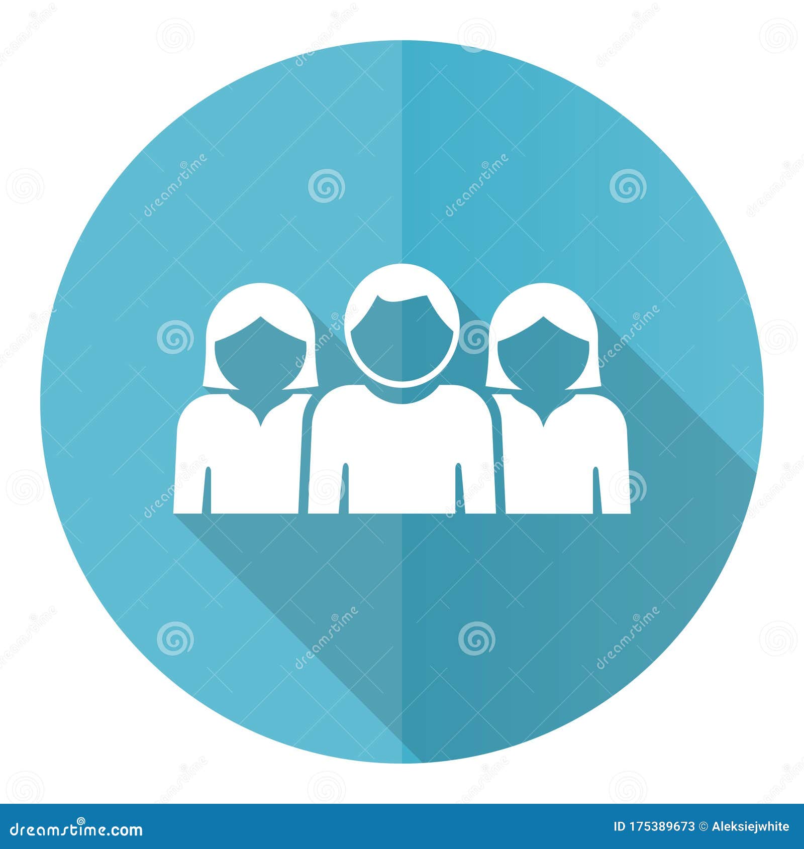 People Blue Round Flat Design Vector Icon Isolated on White Background ...