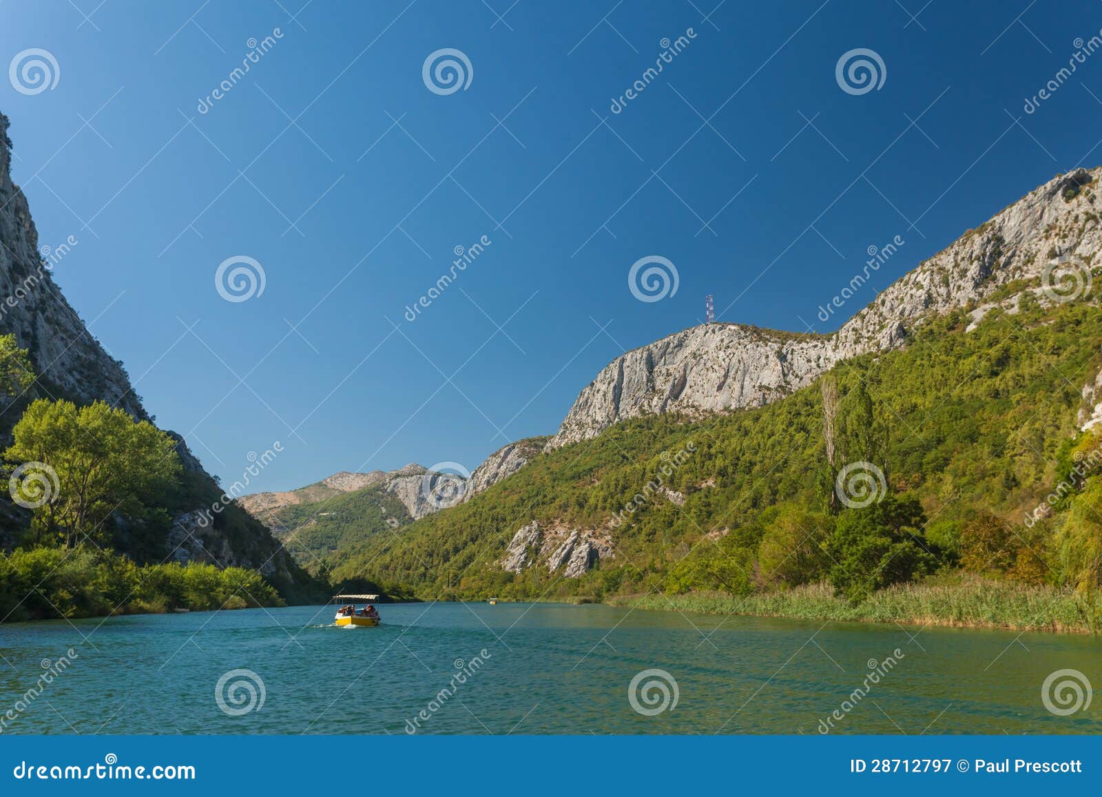 People in Boat Going on the Tour, Omis, Croatia Editorial Photography ...