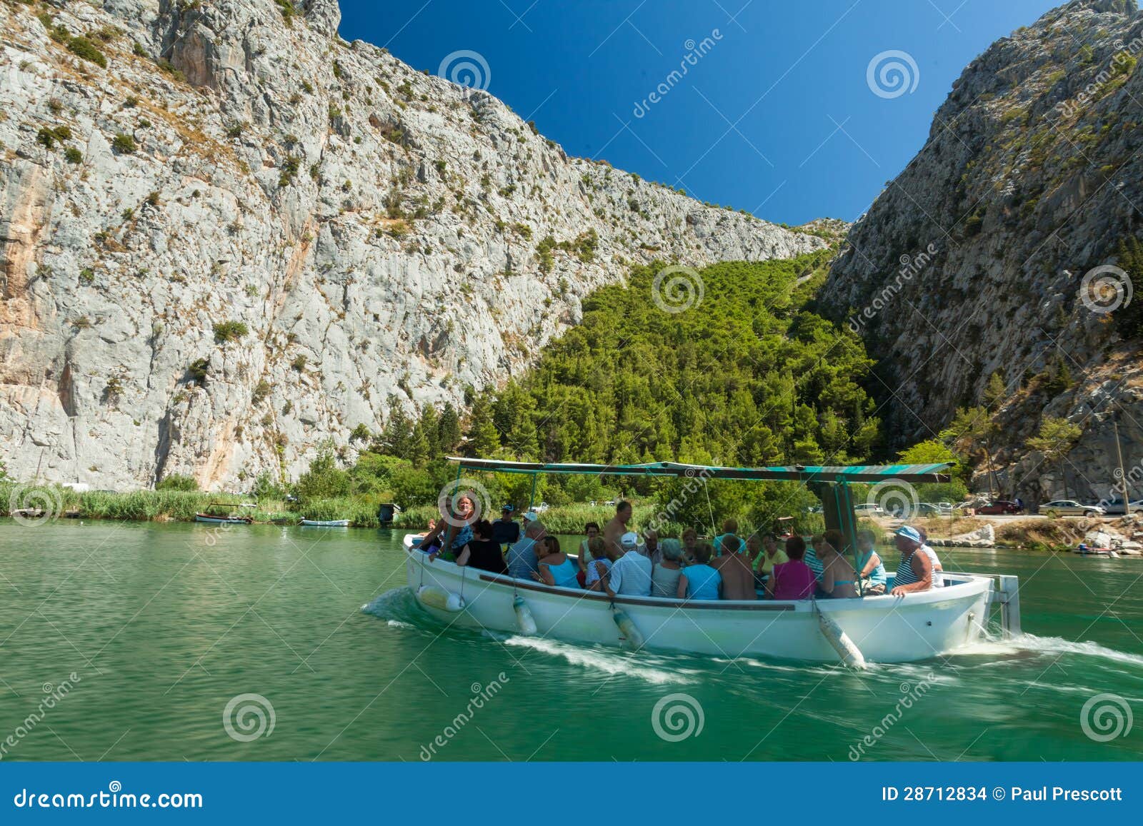 People in Boat Going on the Tour, Omis, Croatia Editorial Stock Image ...