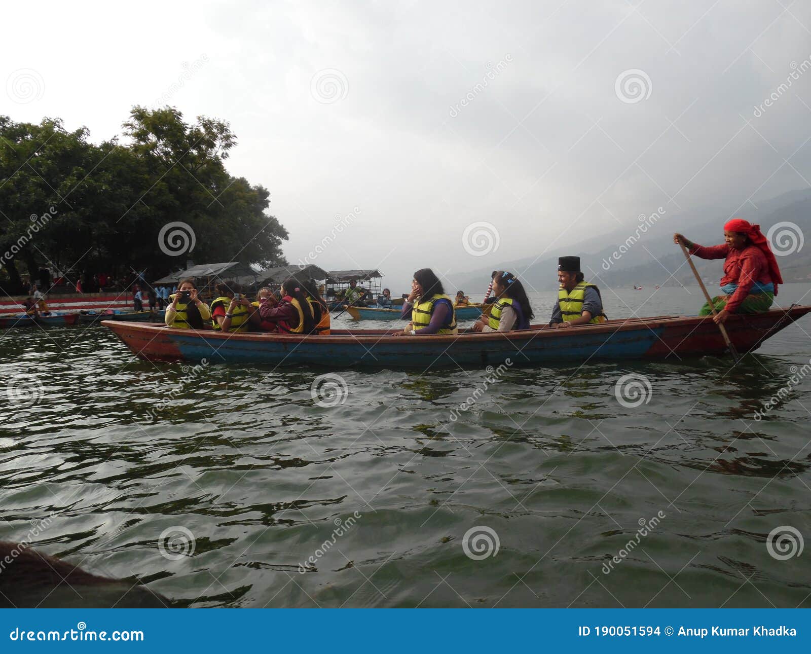 People Boating in Fewa Lake, Pokhara, Nepal Editorial Stock Image ...
