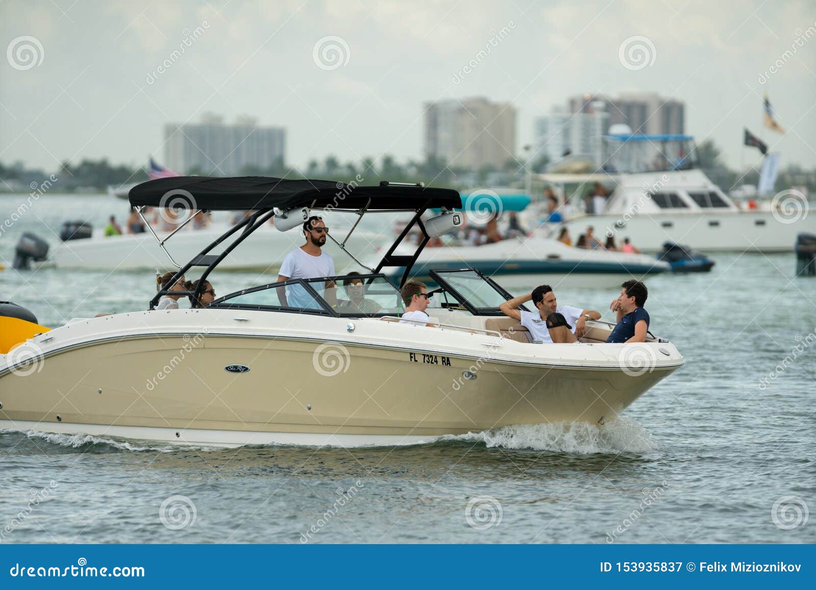 People Boating in Miami Summertime Photo Editorial Photography - Image ...
