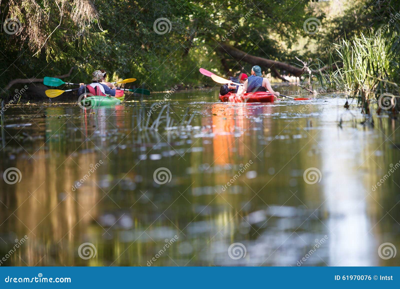 People boating on river stock photo. Image of green, kayaking - 61970076