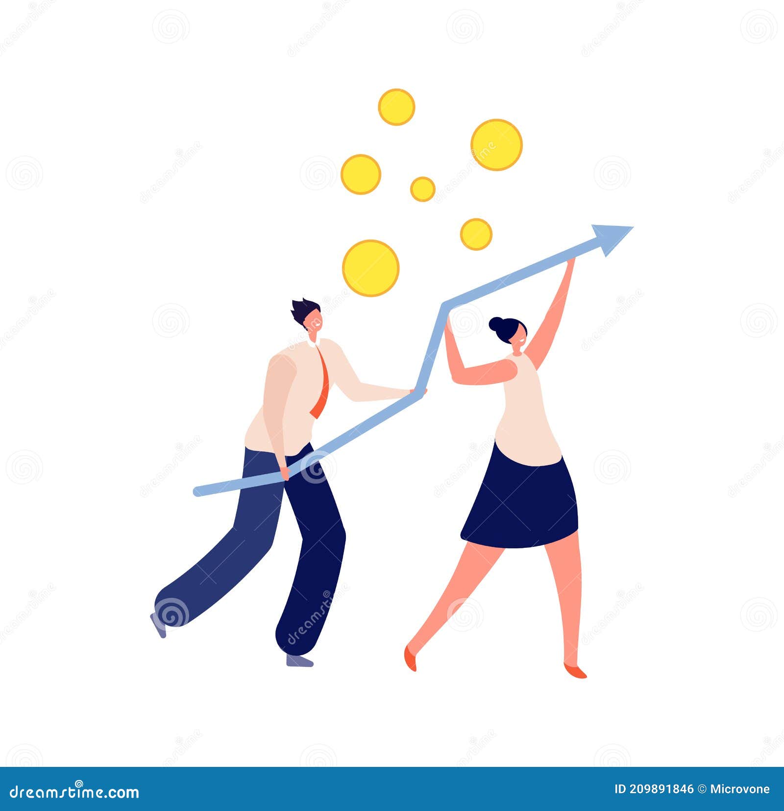 Graph With Accelerating Growth Vector Or Color Illustration ...