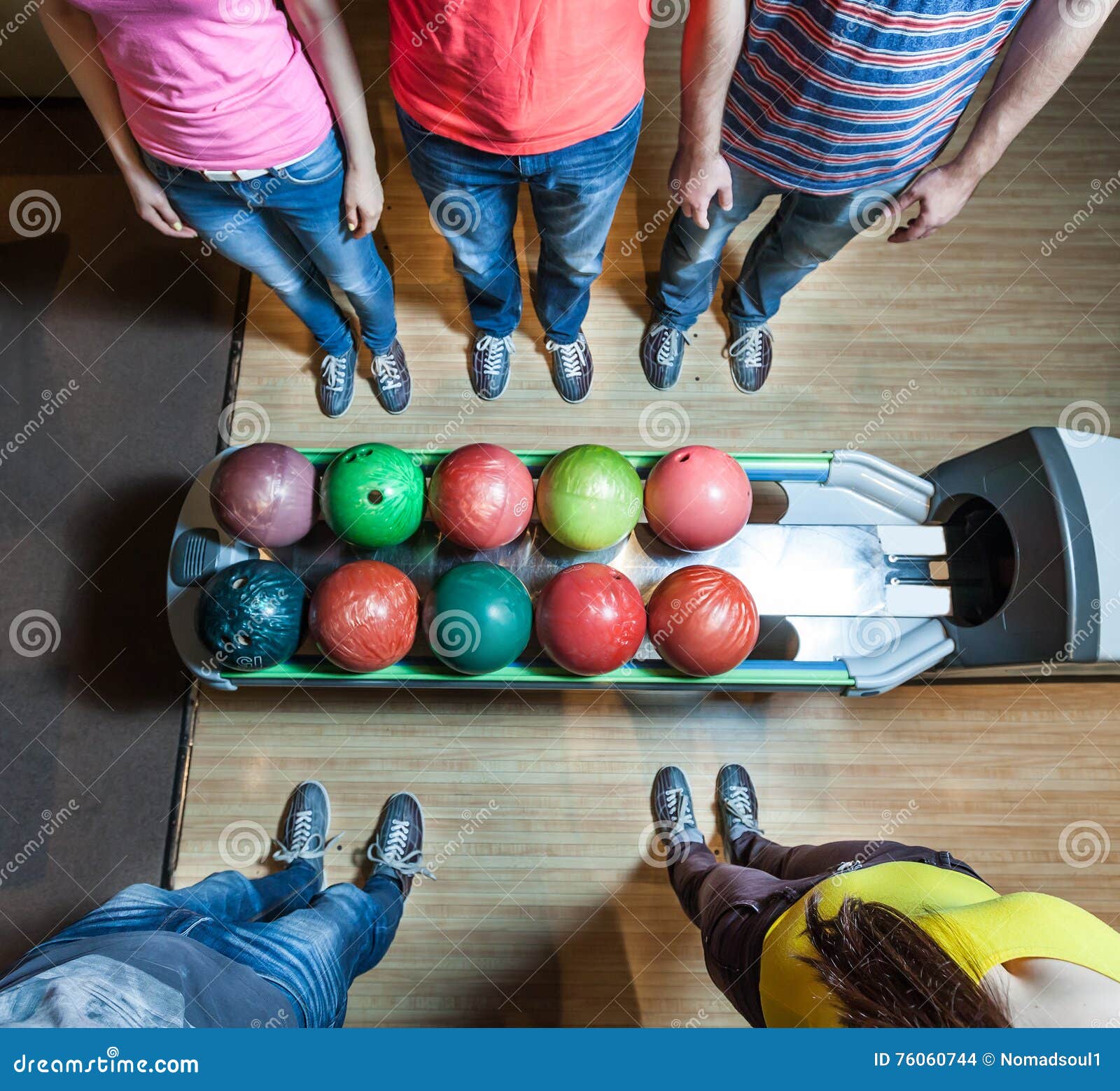 People in bowling stock photo. Image of sphere, women - 76060744