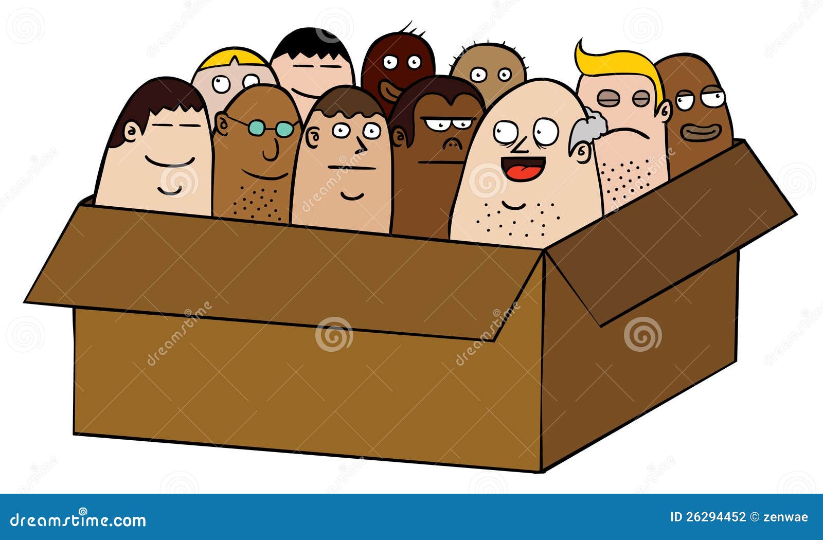 People in box stock vector. Illustration of white, chinese - 26294452