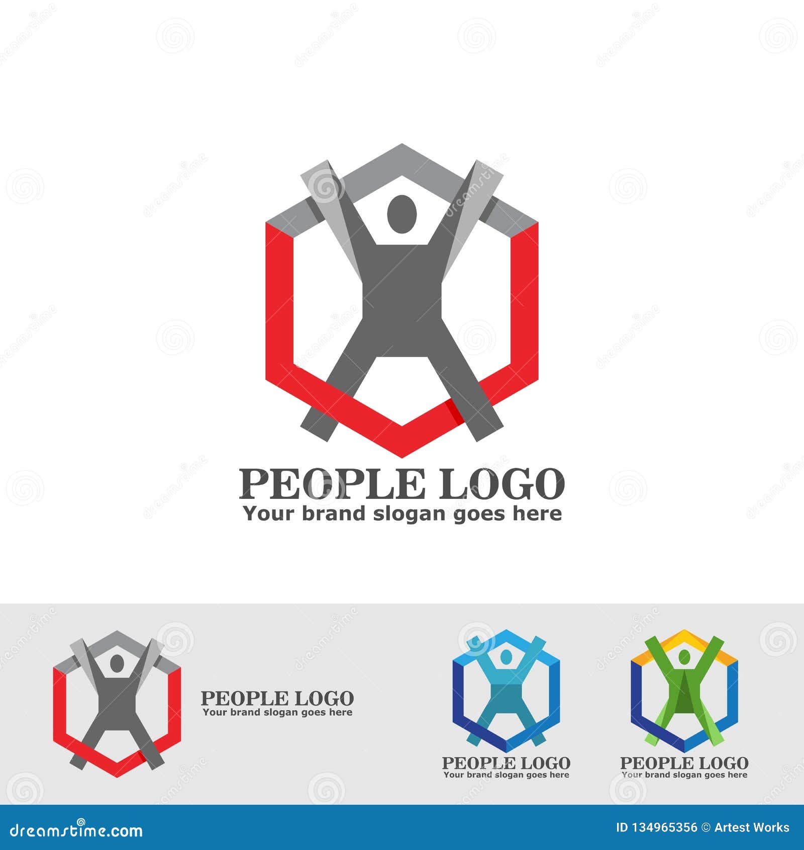 People in the box logo stock vector. Illustration of innovation - 134965356