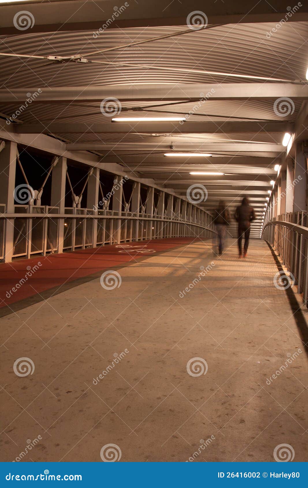 People on the bridge stock photo. Image of lights, night - 26416002