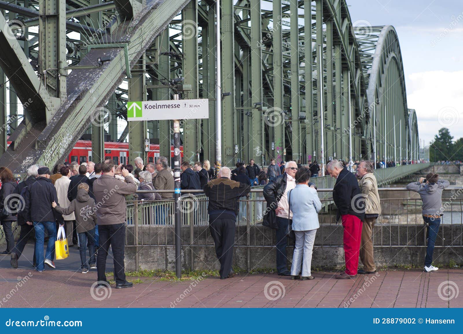 People on bridge editorial photography. Image of hohenzollern - 28879002