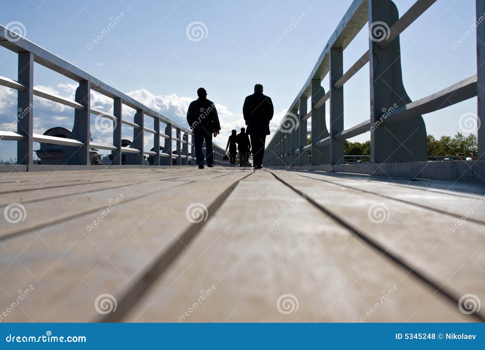 People at the bridge stock photo. Image of wooden, figure - 5345248
