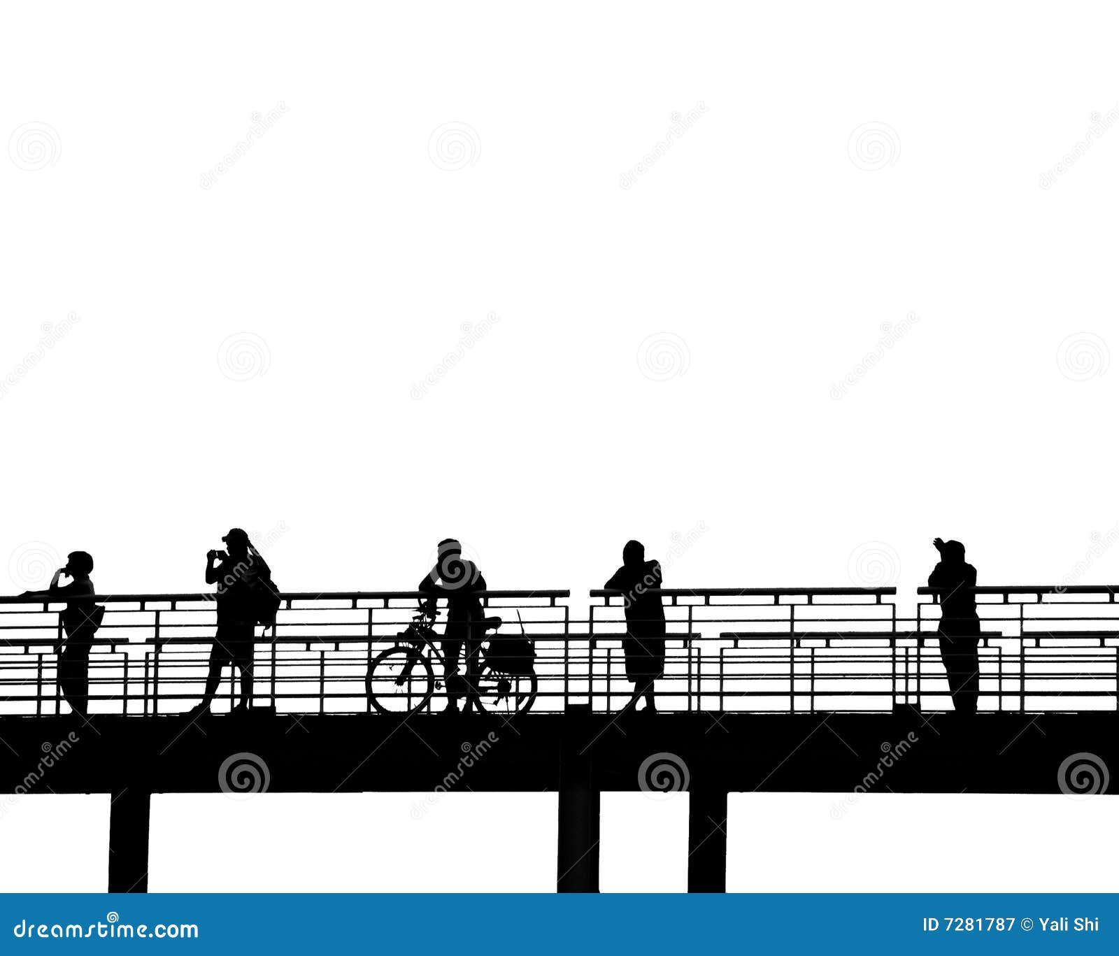 People on a Bridge stock image. Image of bridge, pillars - 7281787