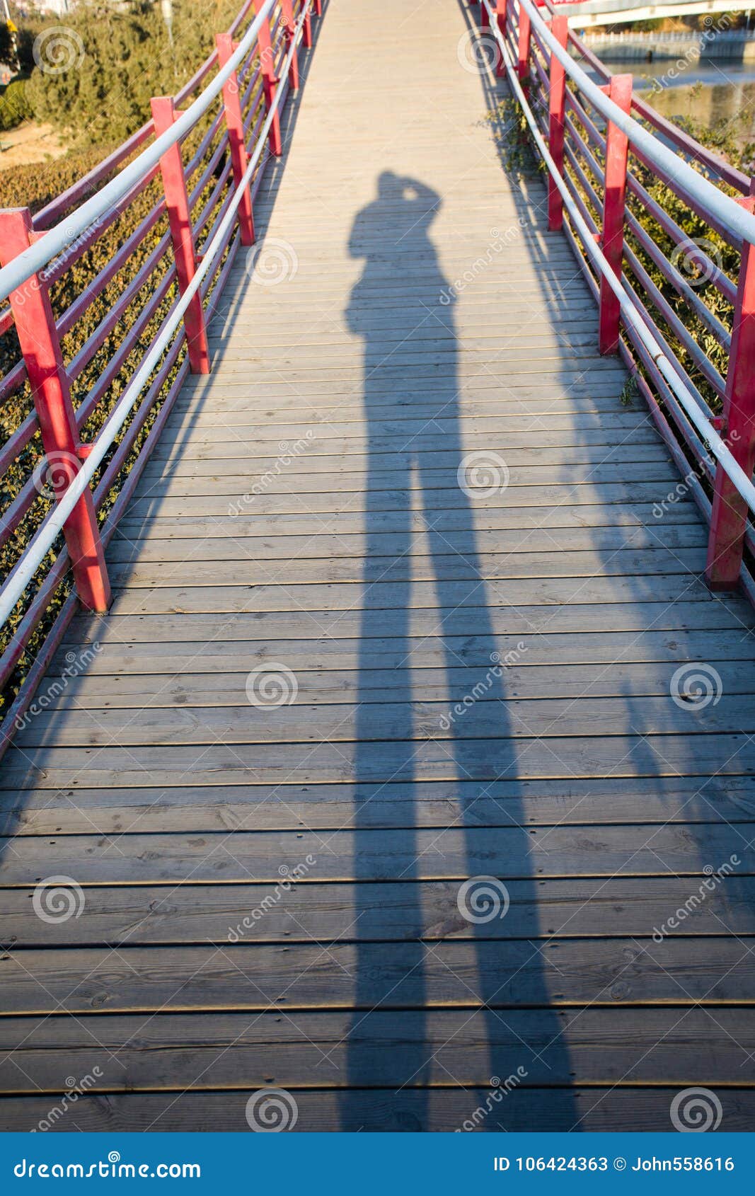The People on the Bridge Shadow Stock Image - Image of mystery, black ...