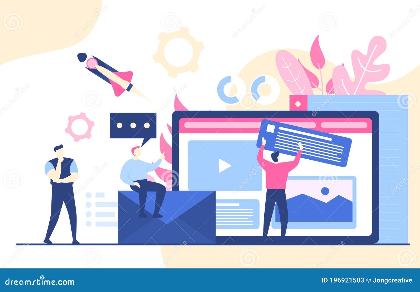 People Build Website Design Web Page Project Development Illustration ...