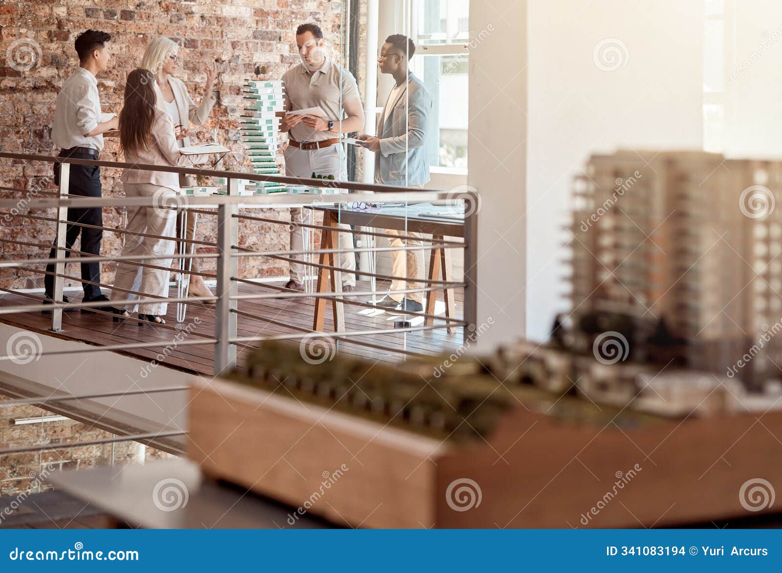 People, Building Model and Architecture Meeting in Office for Planning ...
