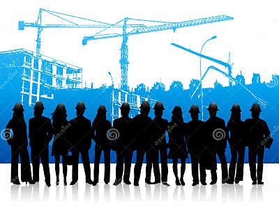 People and building site stock vector. Illustration of finance - 7751953