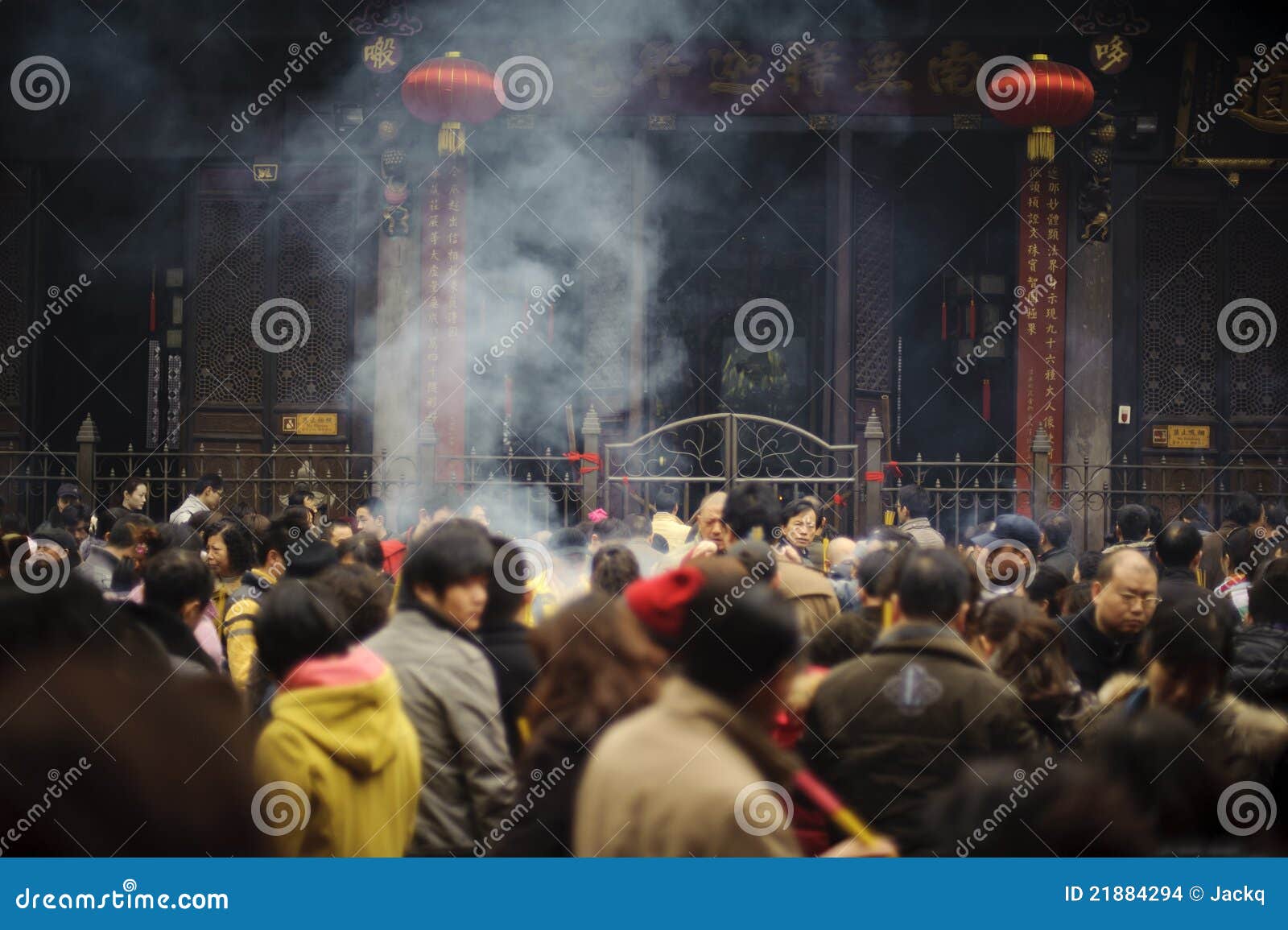 People Burning Incense in Temple Editorial Stock Image - Image of ...