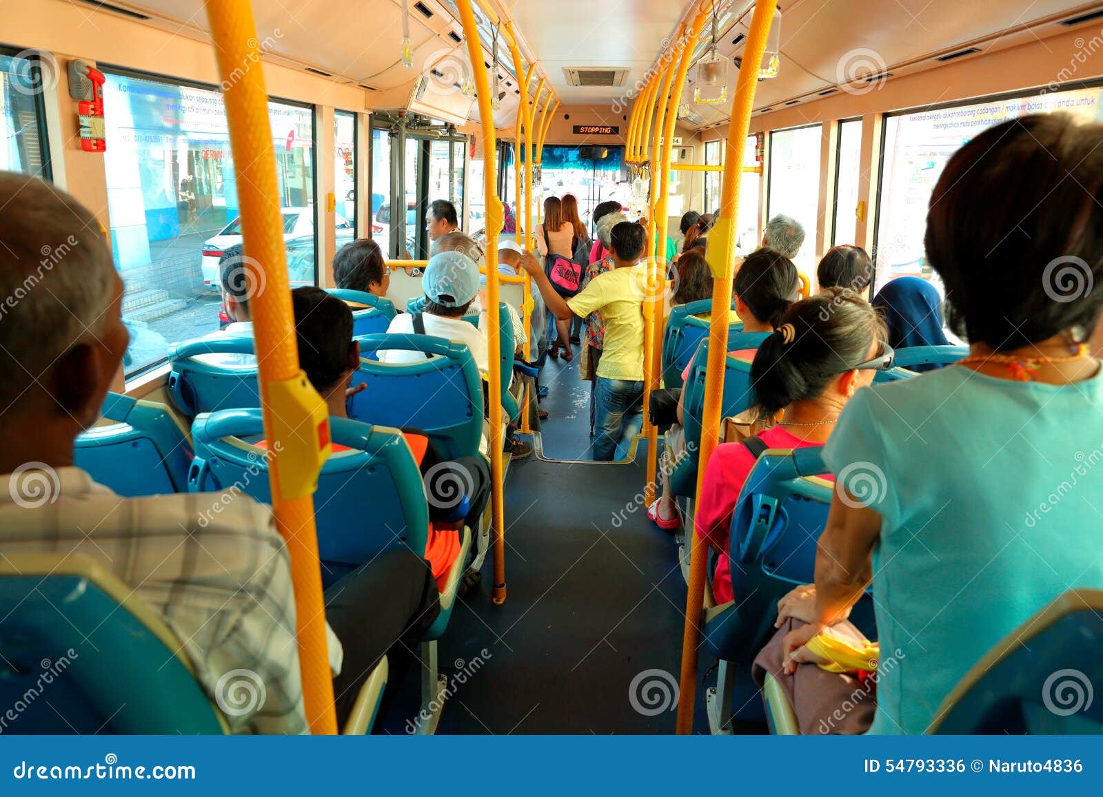 People on bus editorial photo. Image of back, adults - 54793336