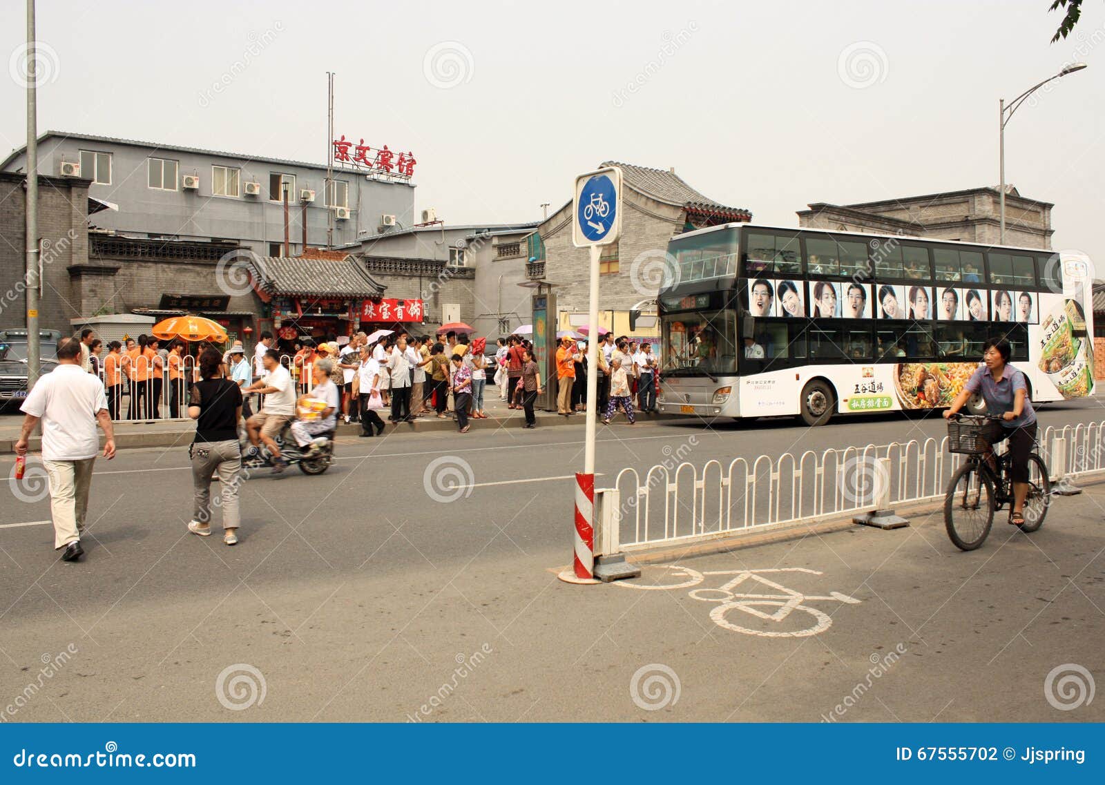 People at the Bus Stop in Beijing, China Editorial Photography - Image ...