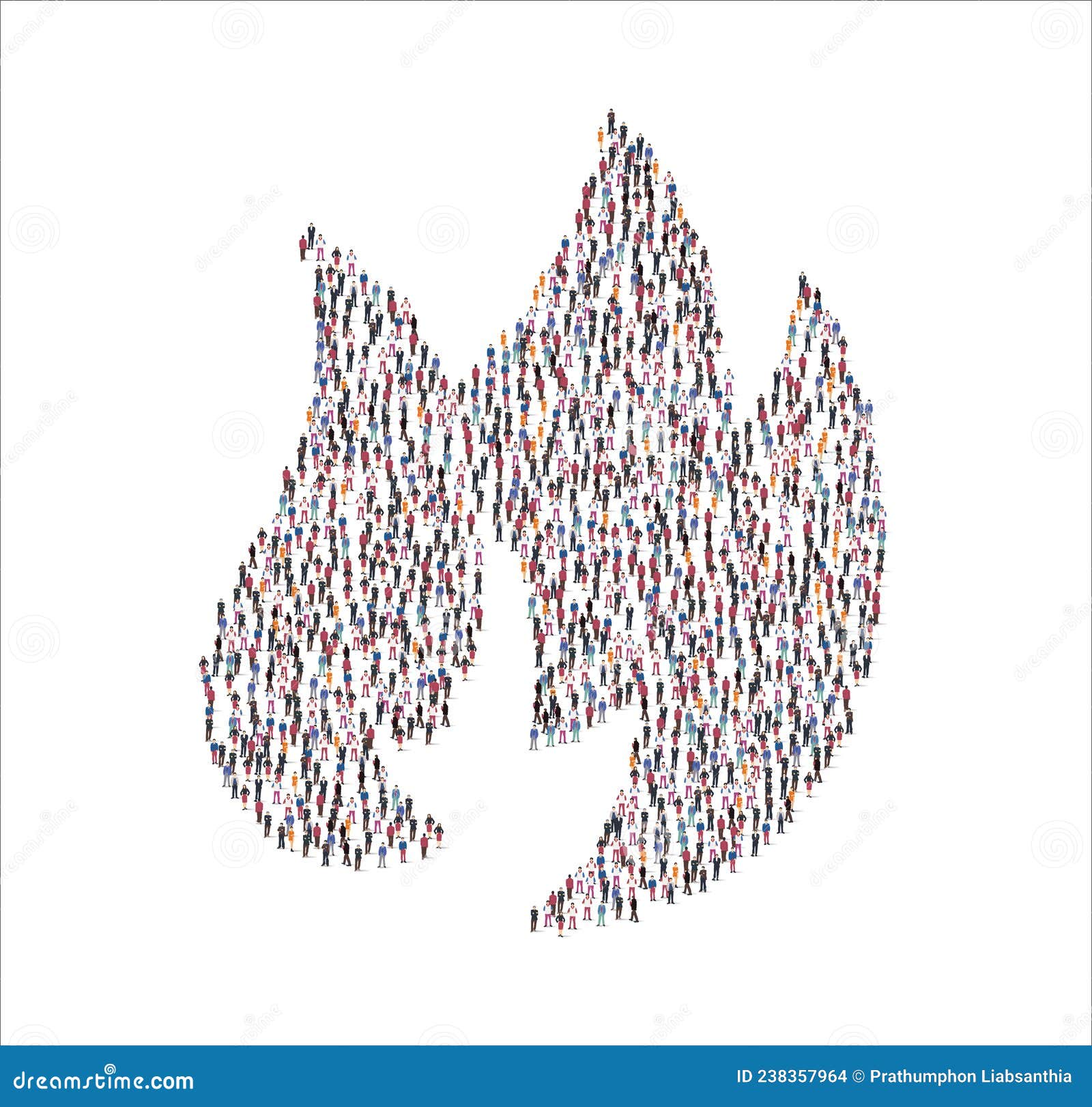 People and Business Group in the Form of Fire Symbol Stock Vector ...