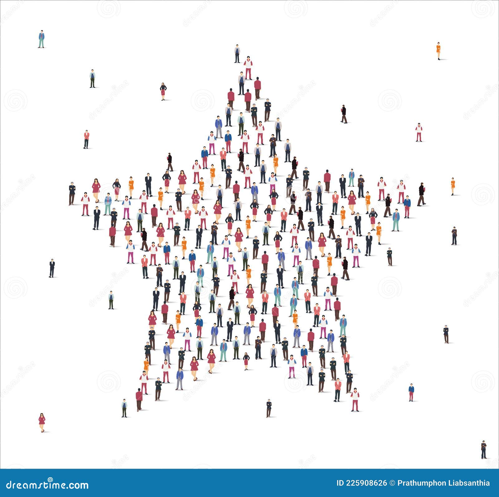 People and Business Group in the Form of Star Symbol Stock Vector ...