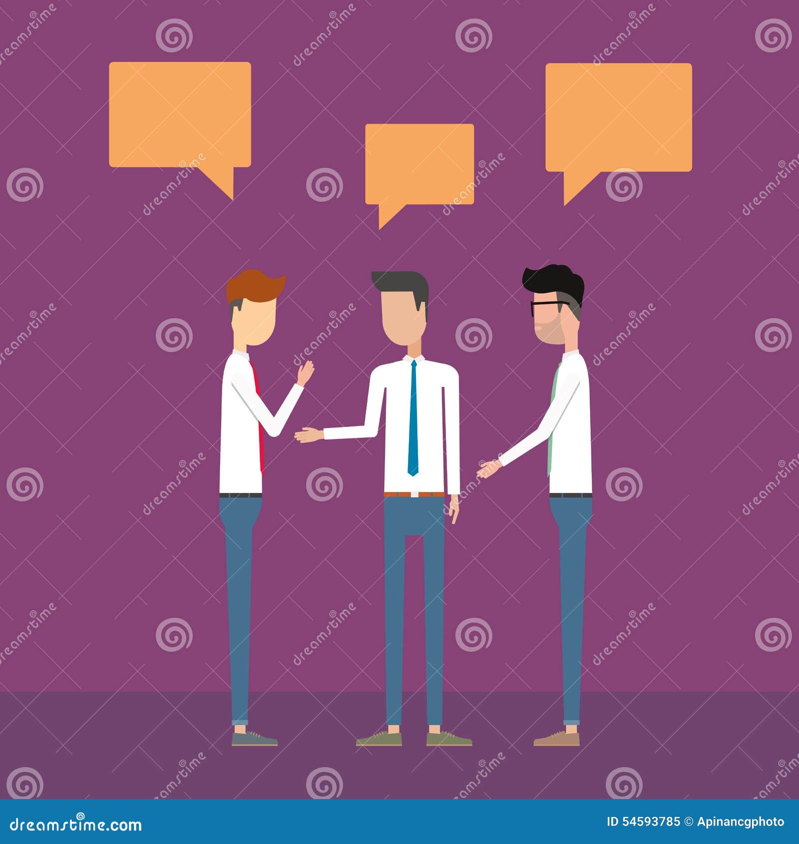 People Business Man Communication on Work Concept Stock Vector ...