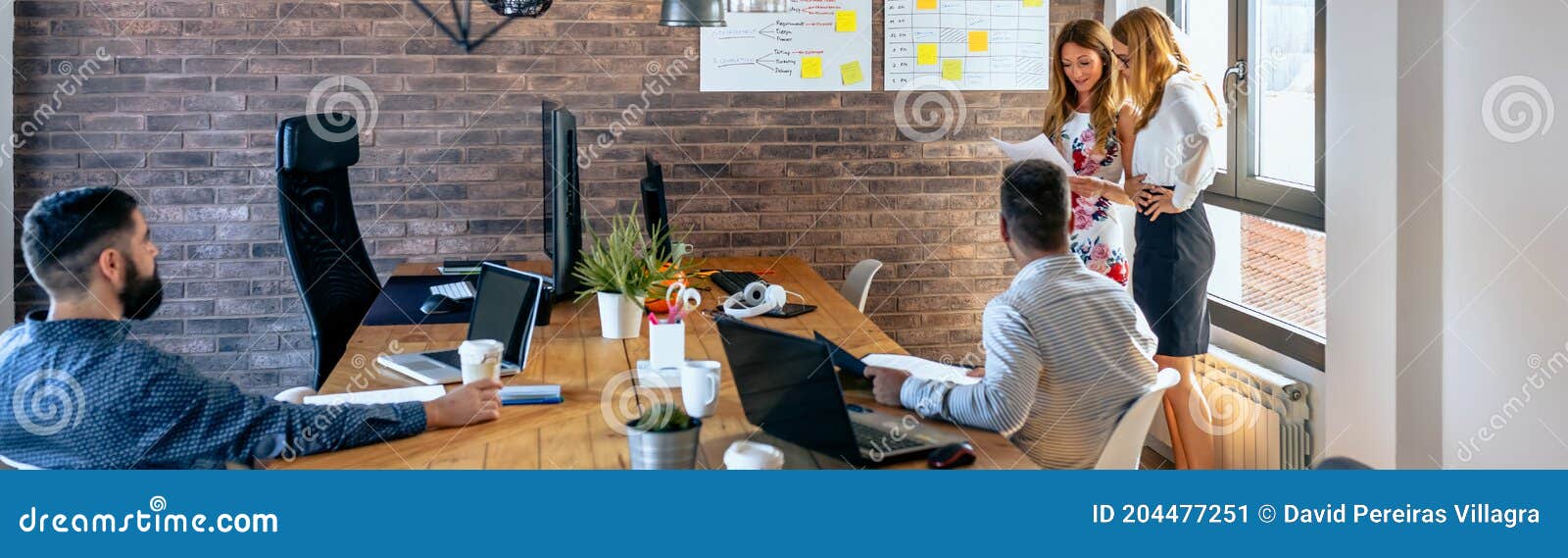 People in a Business Meeting To Organize Work Stock Image - Image of ...