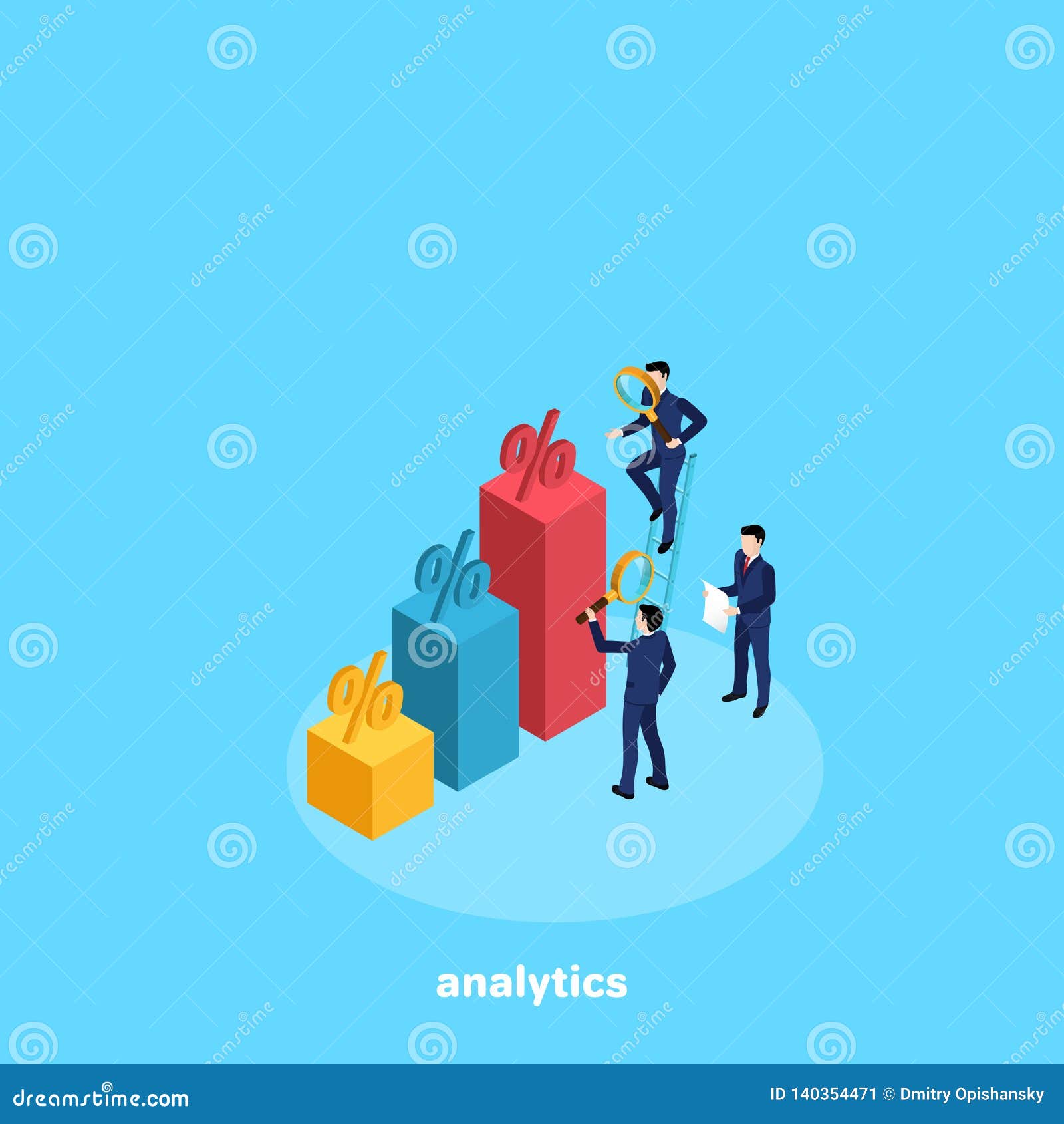 People in Business Suits Analyze the Data from a Chart Stock Vector ...