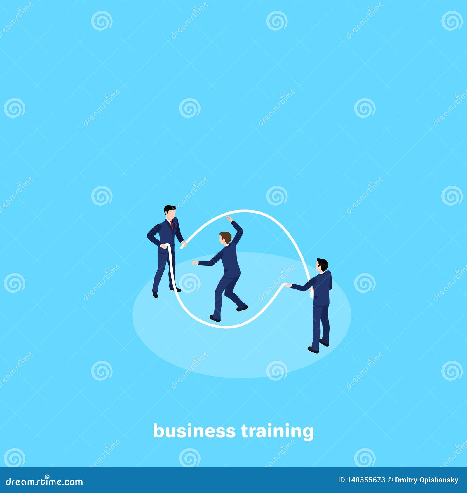 People in Business Suits Jumping Rope Stock Vector - Illustration of ...