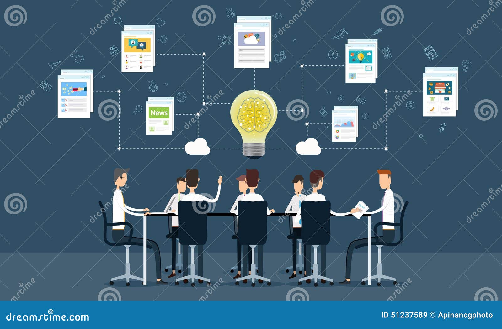 People Business Teamwork Meeting and Brainstorm Stock Vector ... People Business Teamwork Meeting and Brainstorm Stock Vector ...