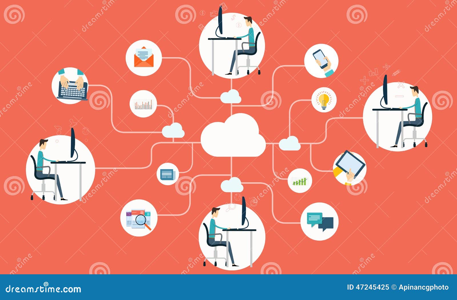 People Business Working Internet Online Network Application Stock ...