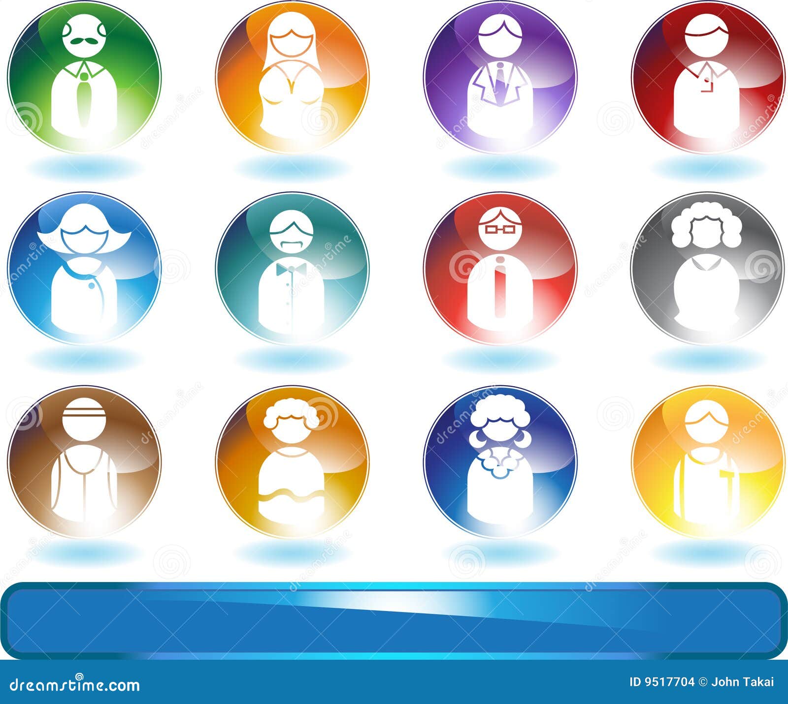 People Buttons - round stock vector. Illustration of isolated - 9517704