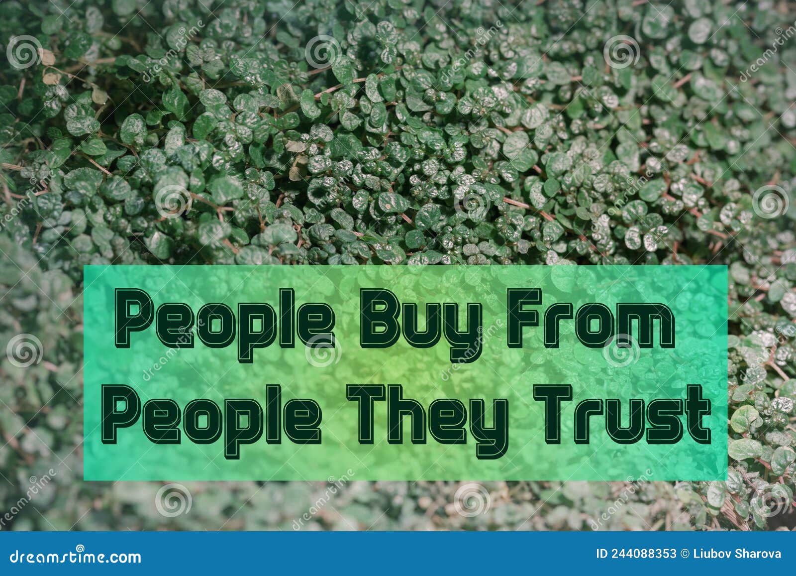 People Buy from People they Trust. Business Concept Stock Image - Image ...