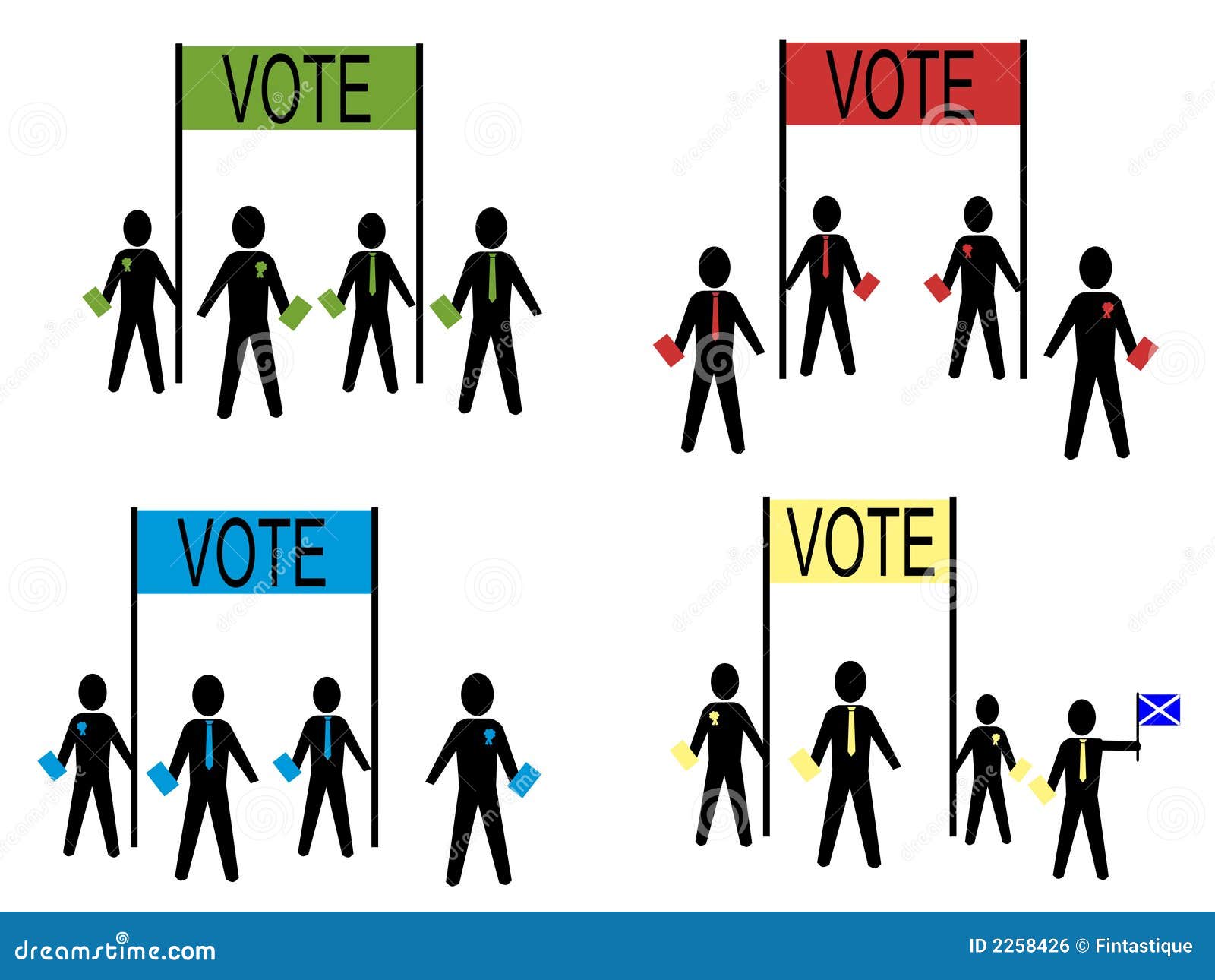 People campaigning stock vector. Illustration of scottish - 2258426