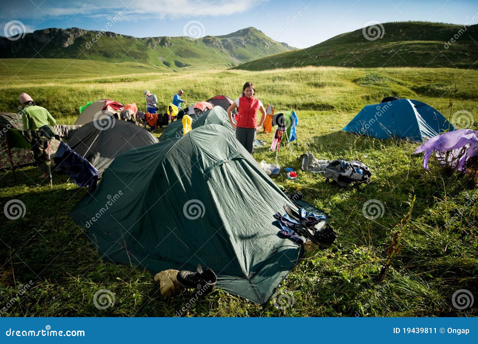 People camping stock image. Image of nature, expedition - 19439811